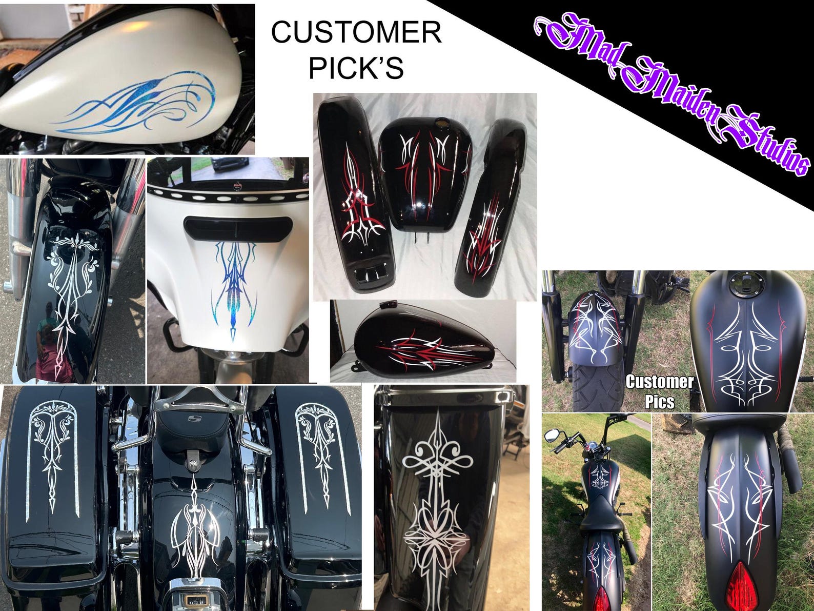 Motorcycle Tank Decal Set. Rat Rod Look. - Etsy Canada