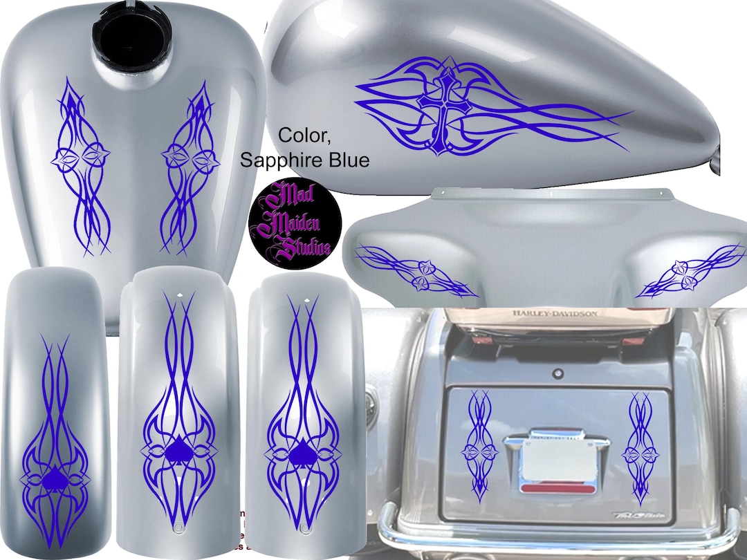 Motorcycle, Trike, Decal Set, Universal Fit for Honda, Harley, Victory ...