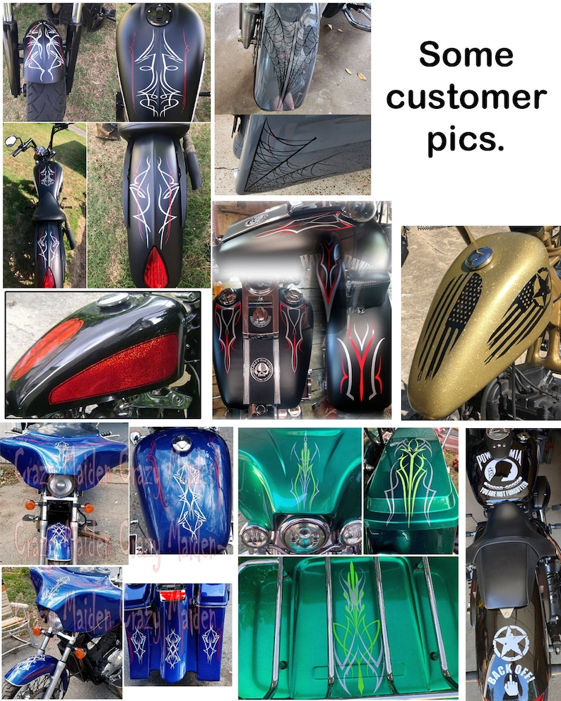 Motorcycle Pinstripe Decal Set: Universal Vinyl Graphics - Etsy