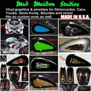 Motorcycle Pinstripe Decal Set Universal Set For, Harley, Honda, Yamaha ...