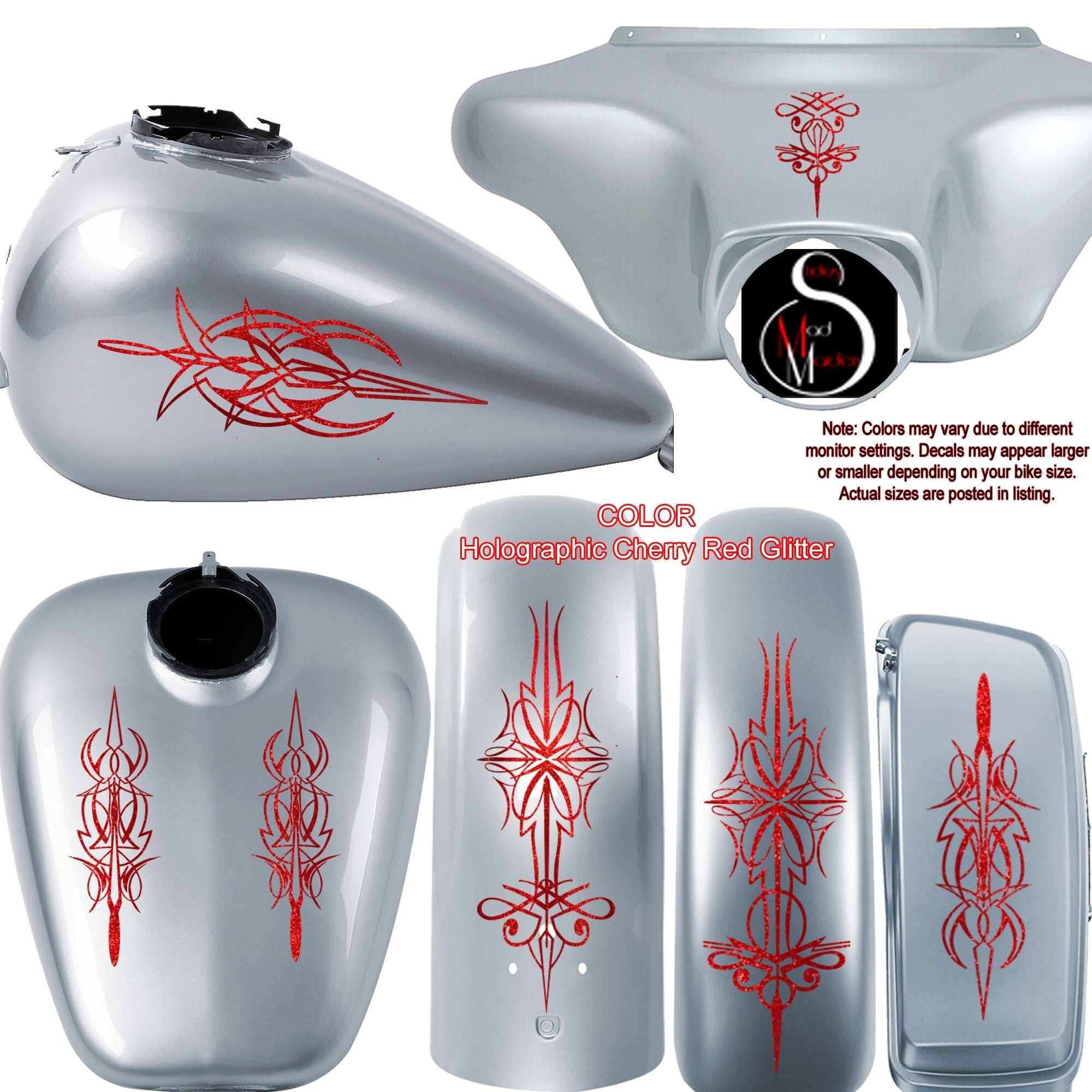 Motorcycle Pinstripe Decal Kit: Customizable Vinyl Graphics - Etsy