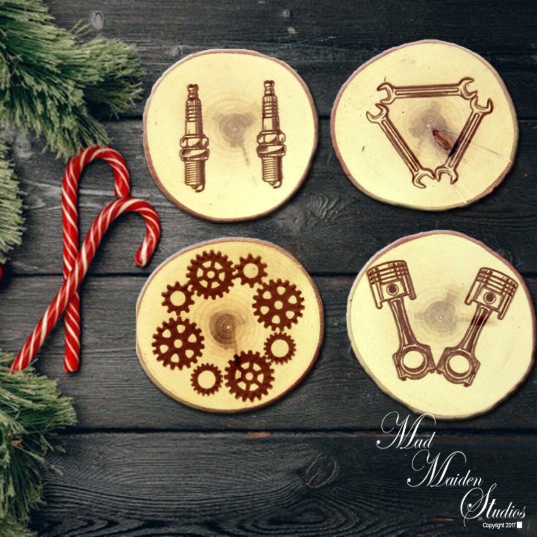 Coaster Custom Set Mechanic Man Cave Great Christmas Gift - Etsy
