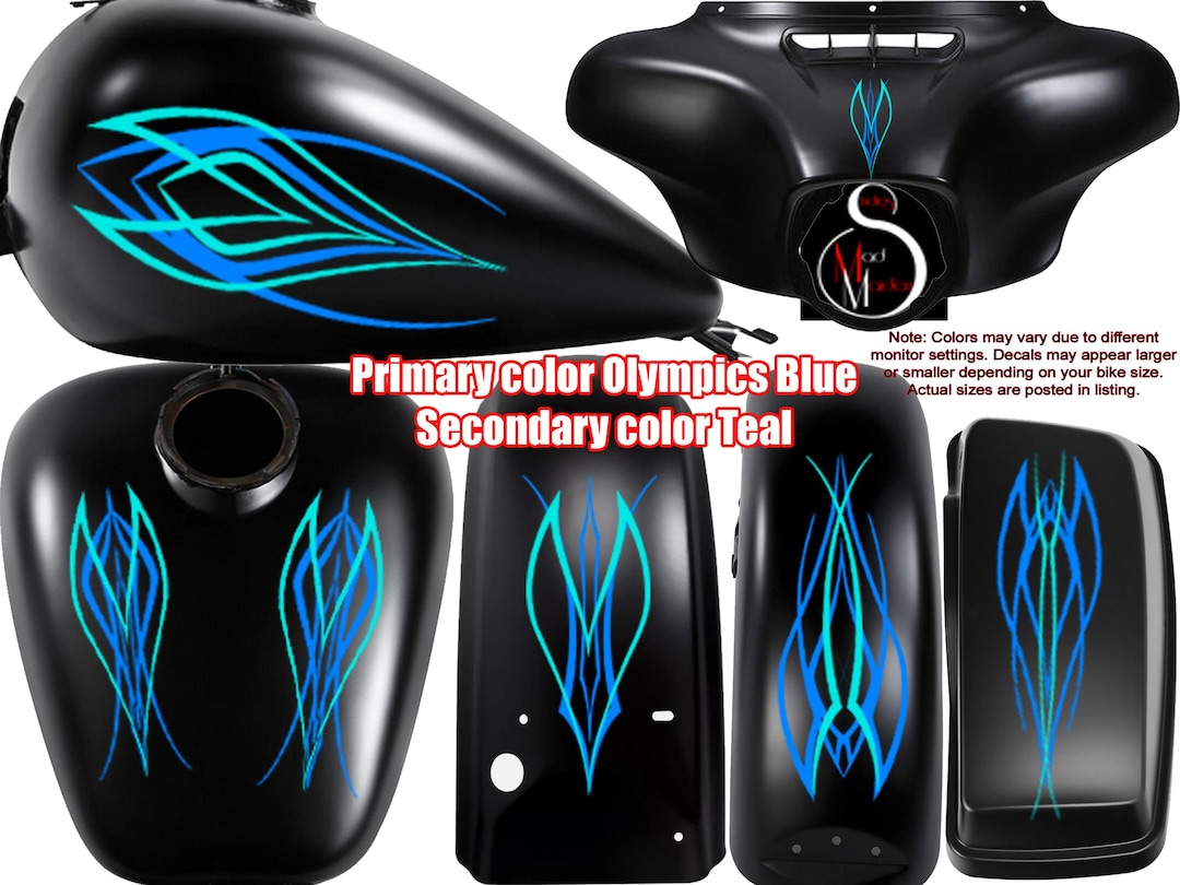 Motorcycle Pinstripe Kit – Vinyl Decals, Multiple Colors - Etsy