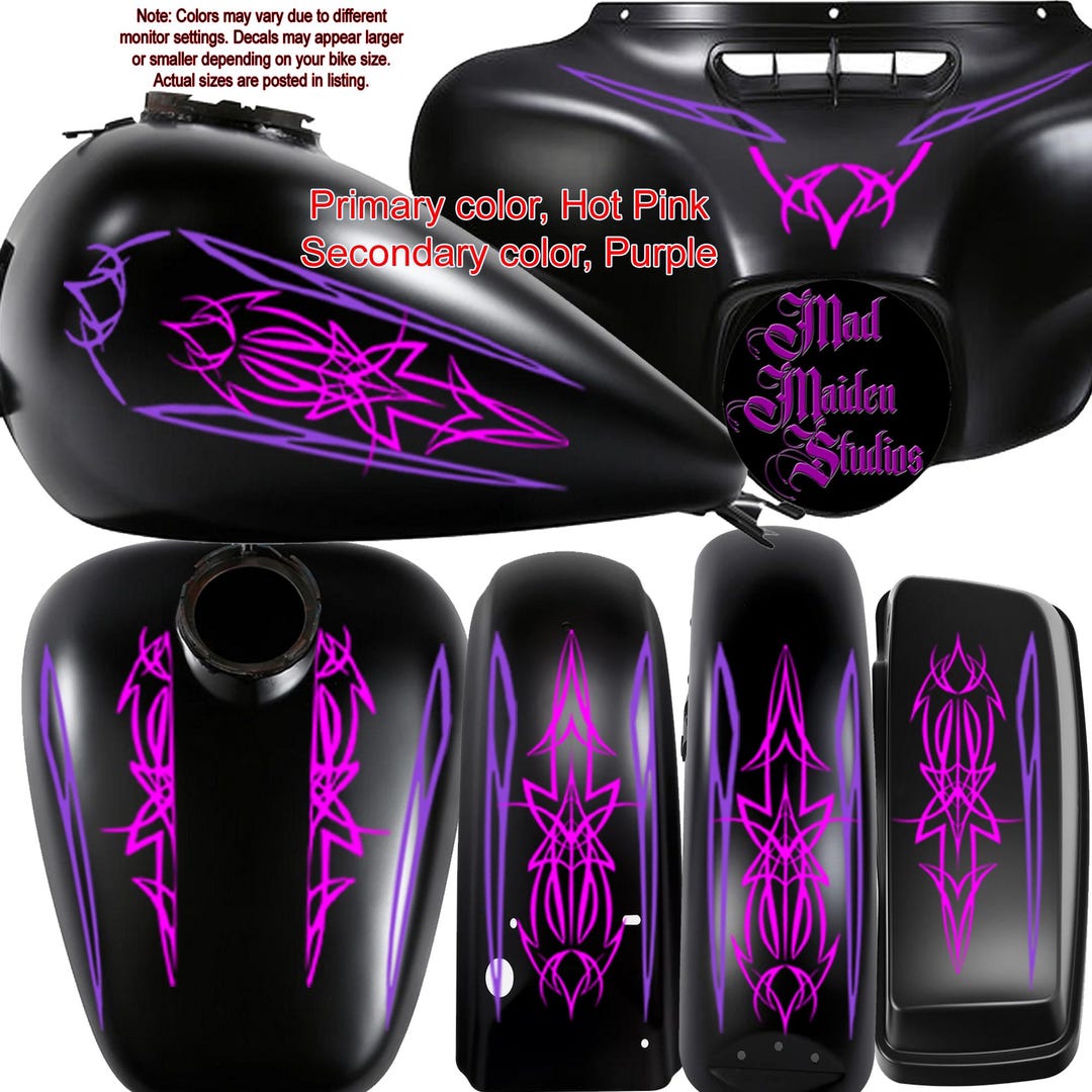 Motorcycle Pinstripe Decal Set: Universal Fit - Etsy