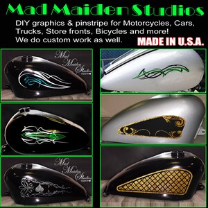 Motorcycle Decal Vinyl Graphics Set Retro Bobber Style, Universal for ...