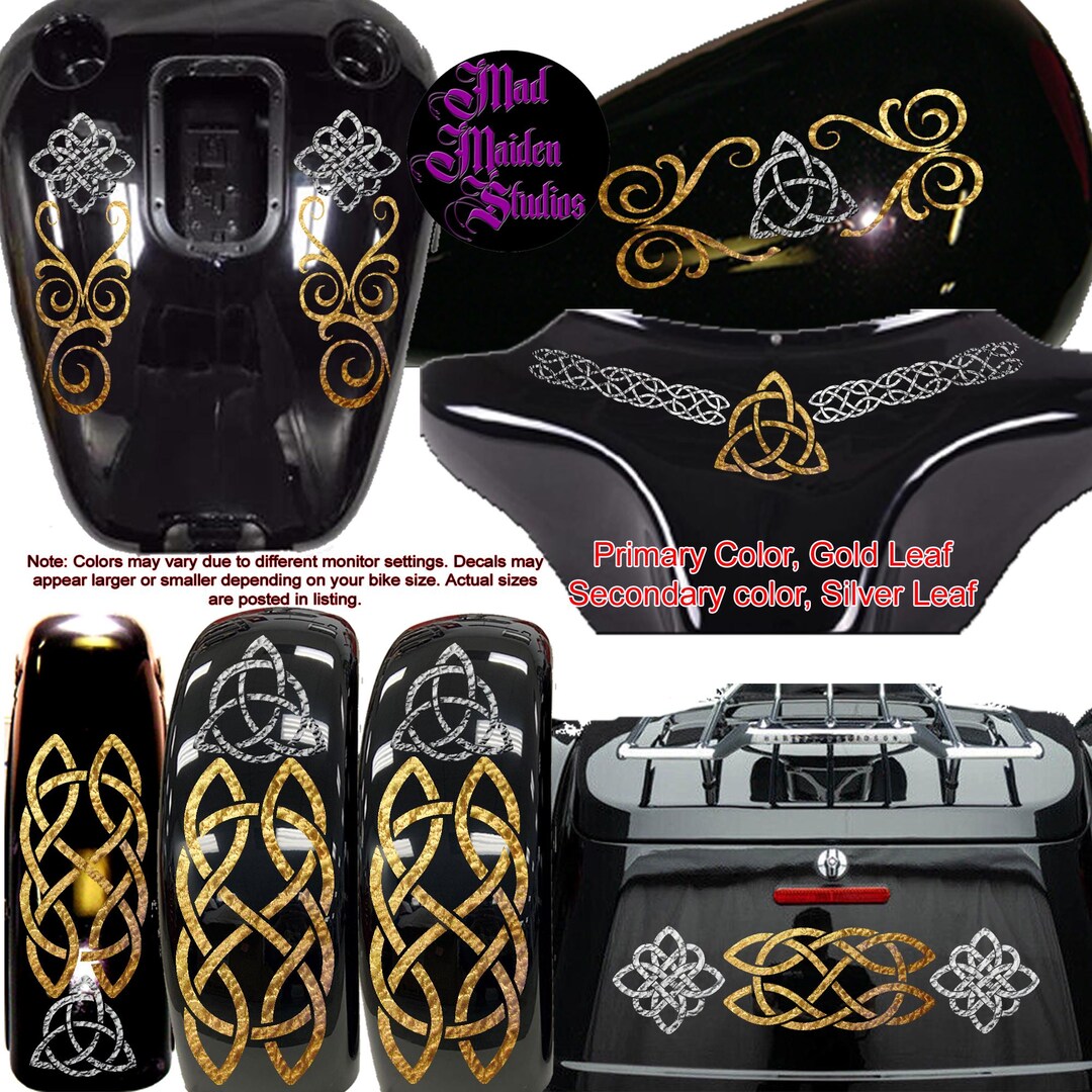 Celtic Pinstripe Decal Set: Motorcycle, Trike, Golf Cart - Etsy