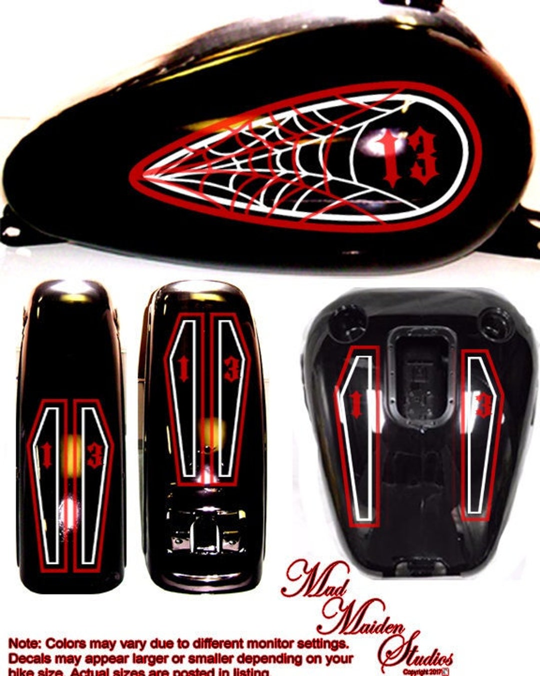 Motorcycle Decal Vinyl Graphics Set Retro Bobber Style - Etsy