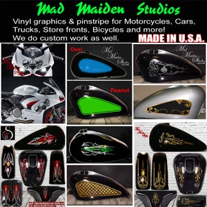 Motorcycle Pinstripe Floral Decal Vinyl Graphics Set Universal for ...