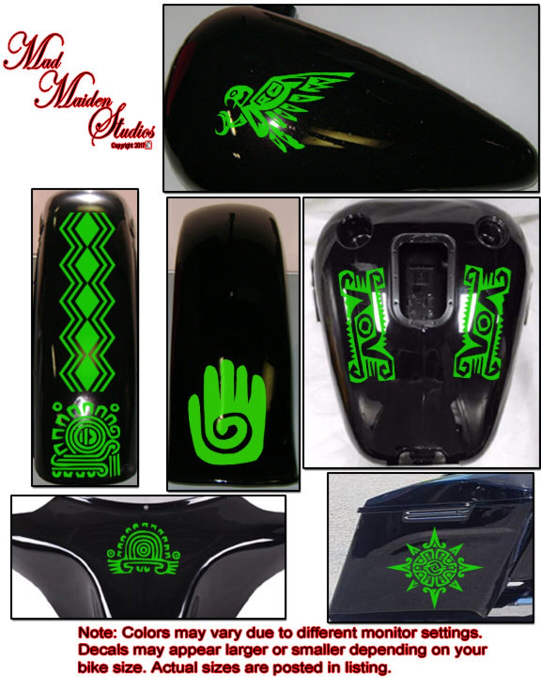 Aztec Symbol Style Vinyl Motorcycle Decal Graphics Set - Etsy