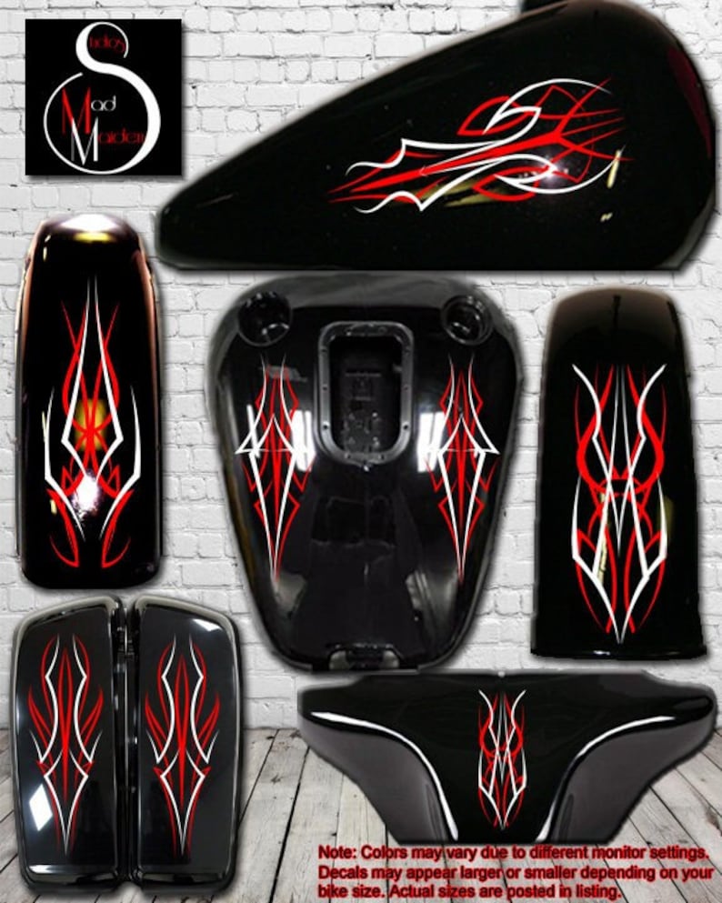 Motorcycle Pinstripe Set, Honda, Harley Davidson, Victory, Yamaha, BMW ...