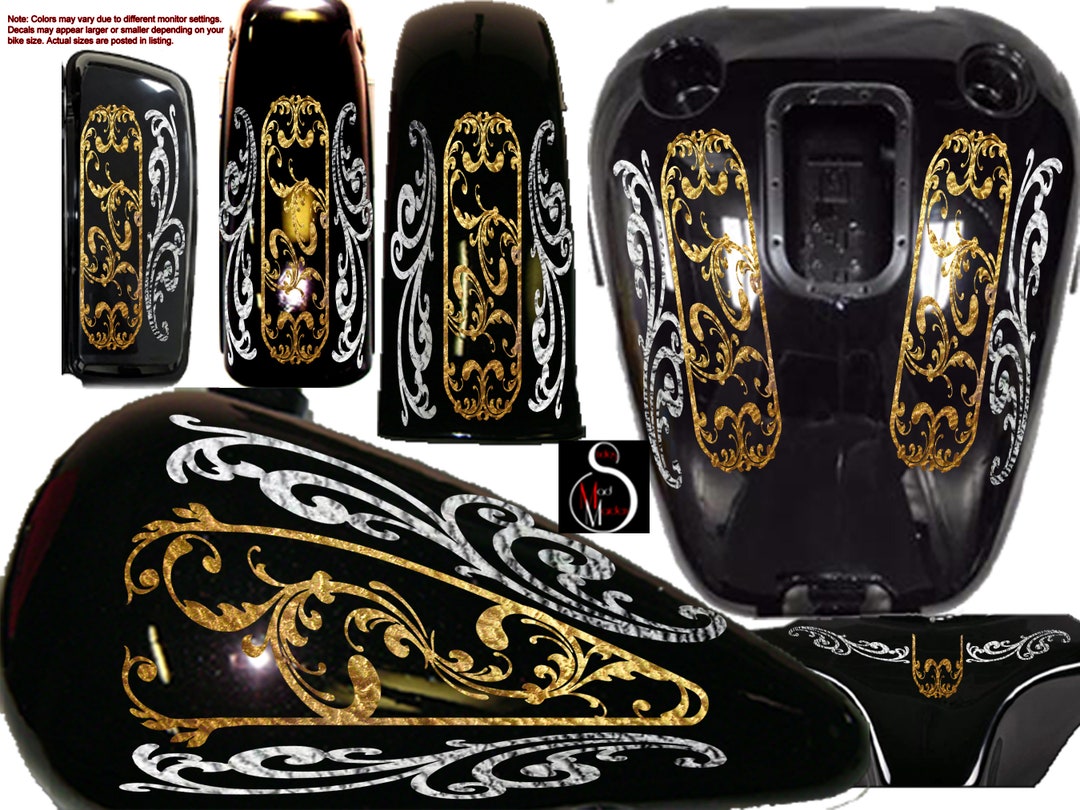 Motorcycle Pinstripe Decal Vinyl Graphics Set, Universal for Honda ...