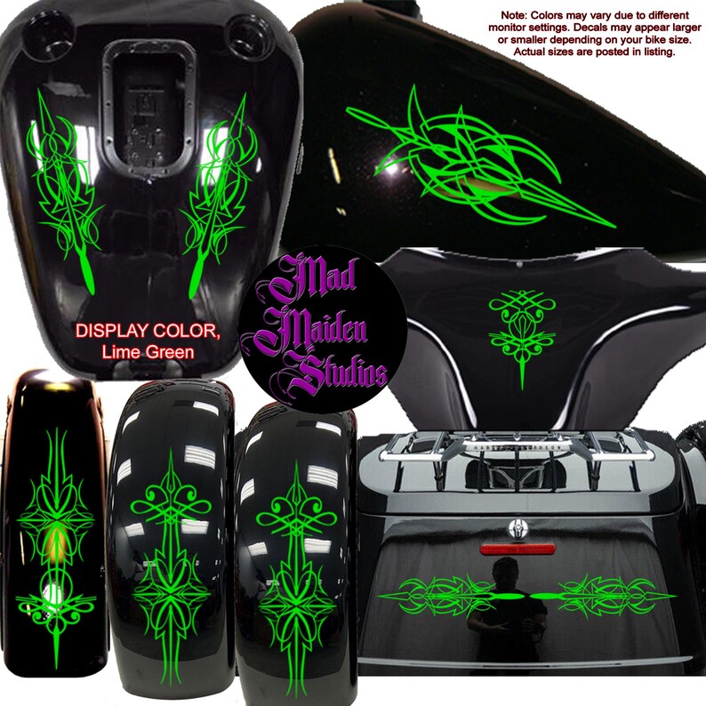 Motorcycle Pinstripe Decal Kit: Customizable Vinyl Graphics - Etsy