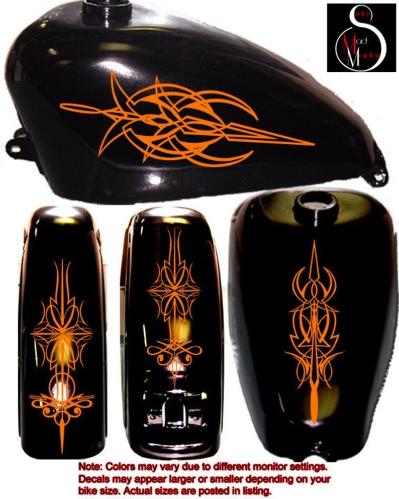 Motorcycle Pinstripe Decal Kit: Customizable Vinyl Graphics - Etsy