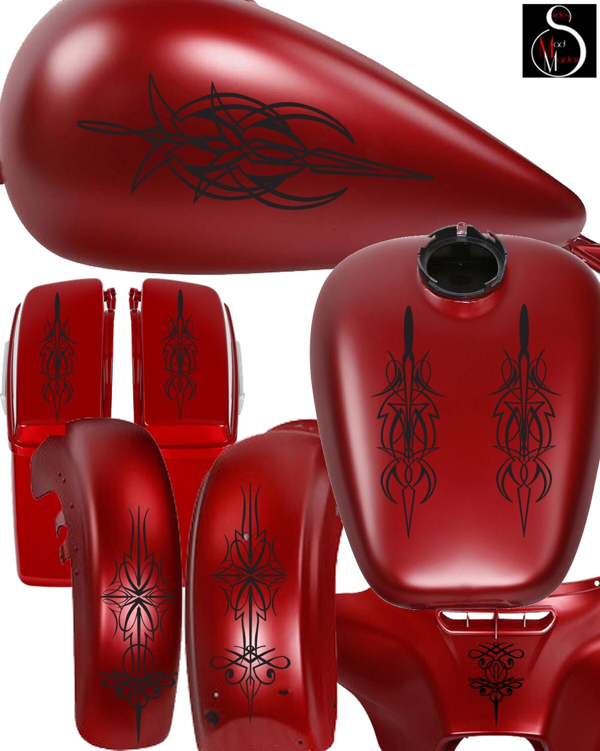 Motorcycle Pinstripe Decal Kit: Customizable Vinyl Graphics - Etsy
