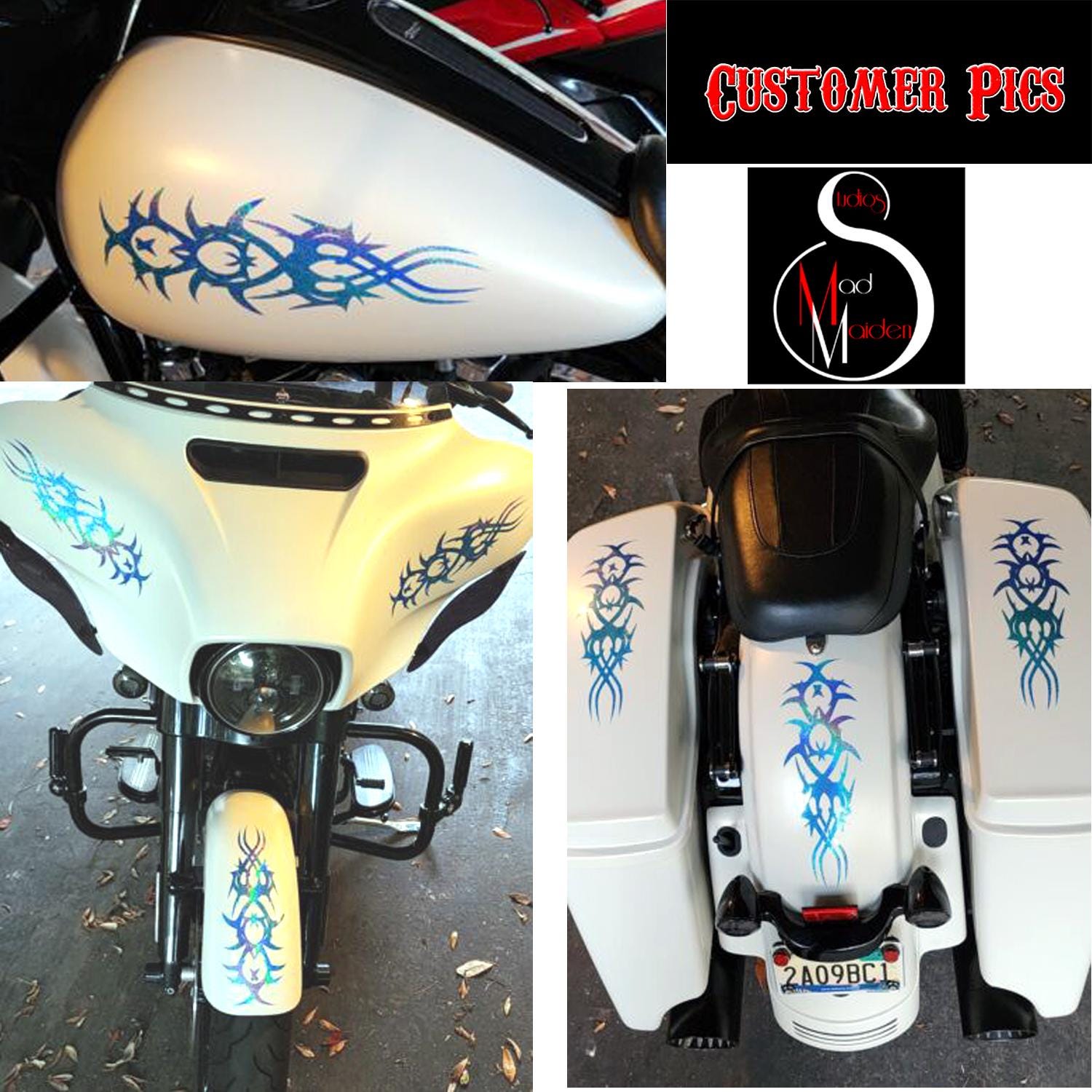 Motorcycle Tank Decal Set. Rat Rod Style. - Etsy