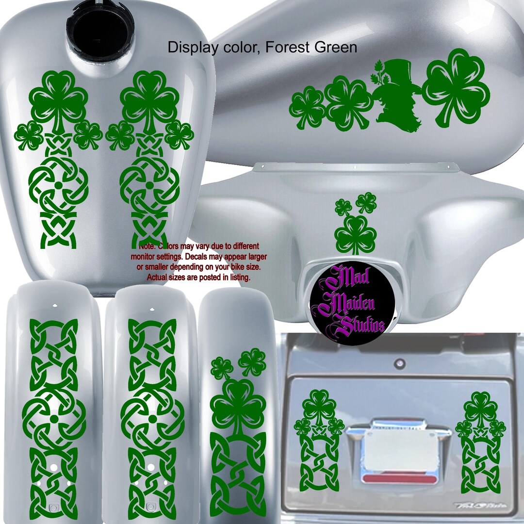 Motorcycle, Trike, Celtic Decals Graphic Vinyl Set, Bagger, and Trike ...