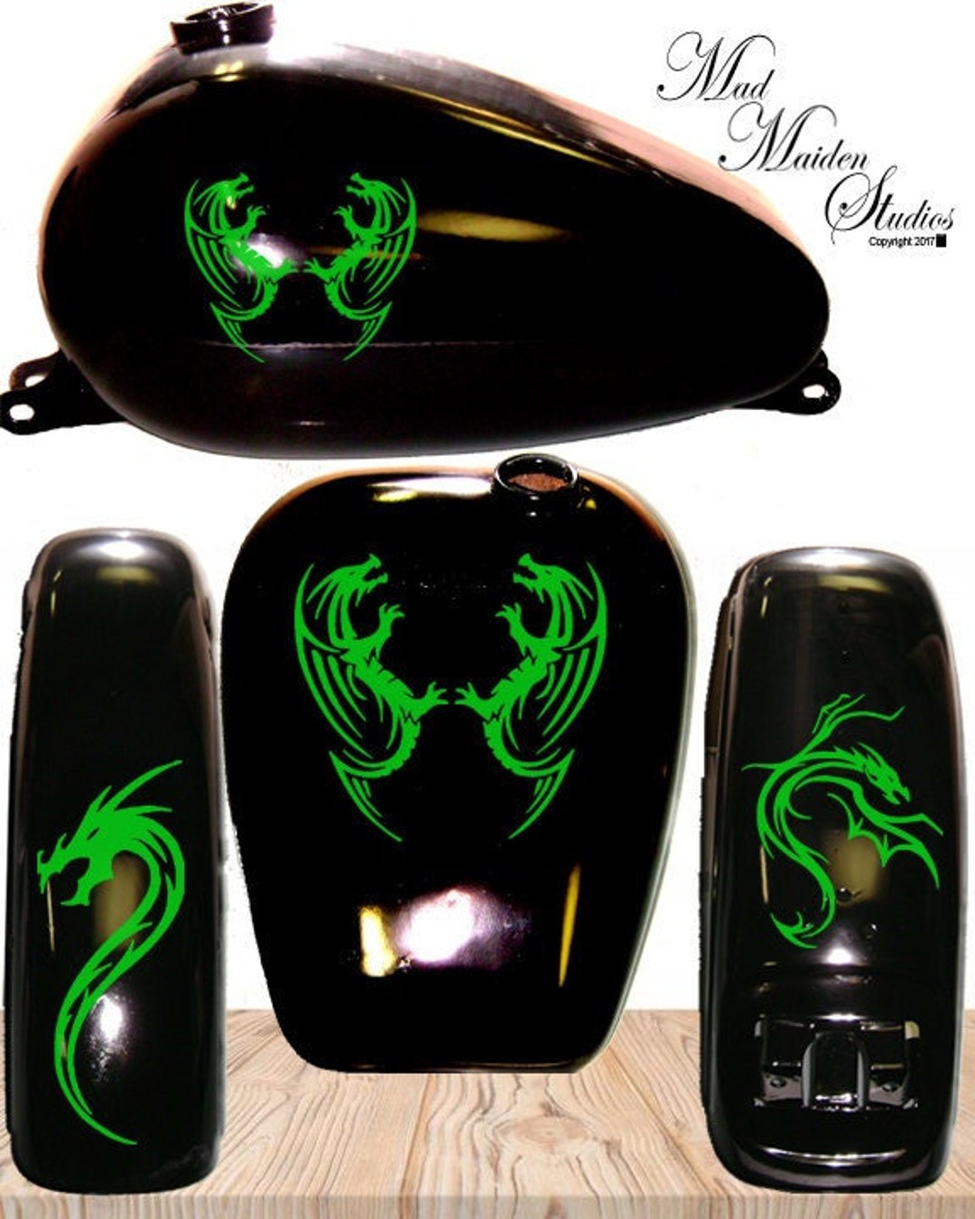 Motorcycle Decal Set Dragon Theme - Etsy