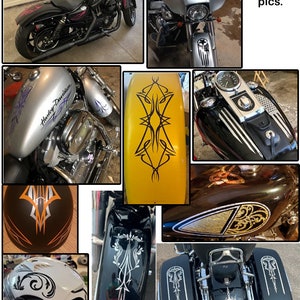 Motorcycle Pinstripe Decal Set Universal for Honda, Harley, Victory ...