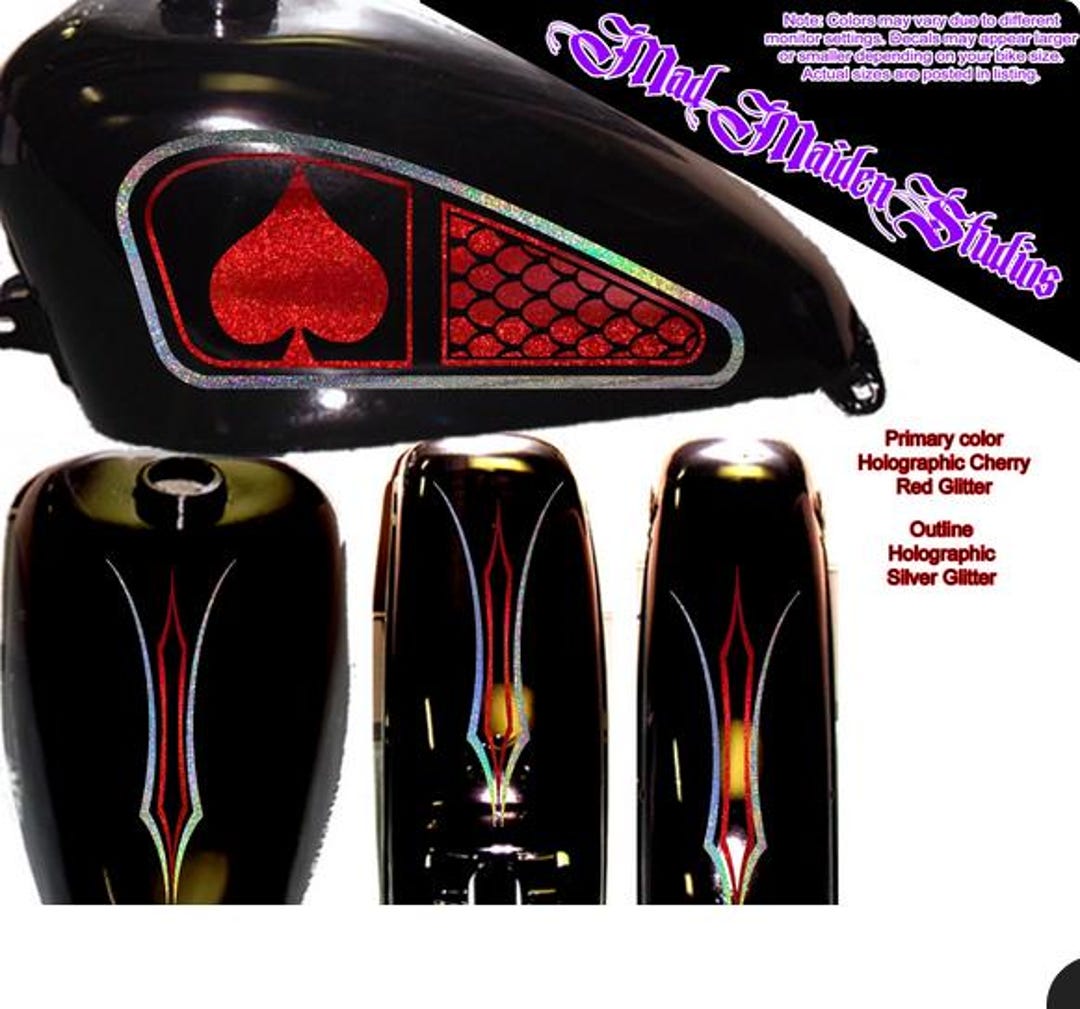 Motorcycle Decal Set: Retro Bobber Gas Tank & Fender Graphics - Etsy