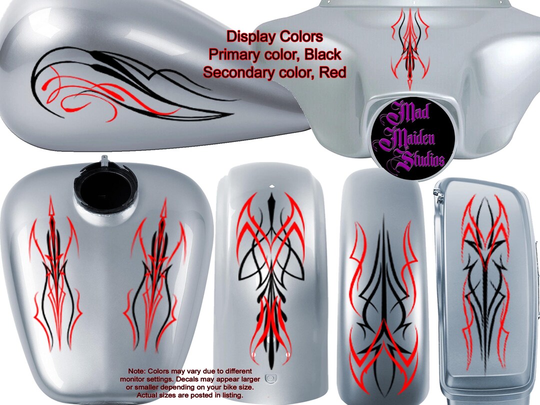 Motorcycle Pinstripe Set, Universal Fit for Honda, Harley, Victory ...