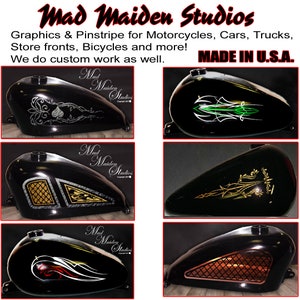 Motorcycle Pinstripe Decal Set Universal for Honda, Harley, Victory ...