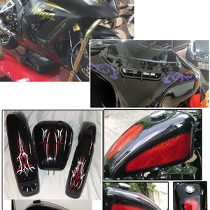 Motorcycle Pinstripe Decal Set Universal for Honda, Harley, Victory ...