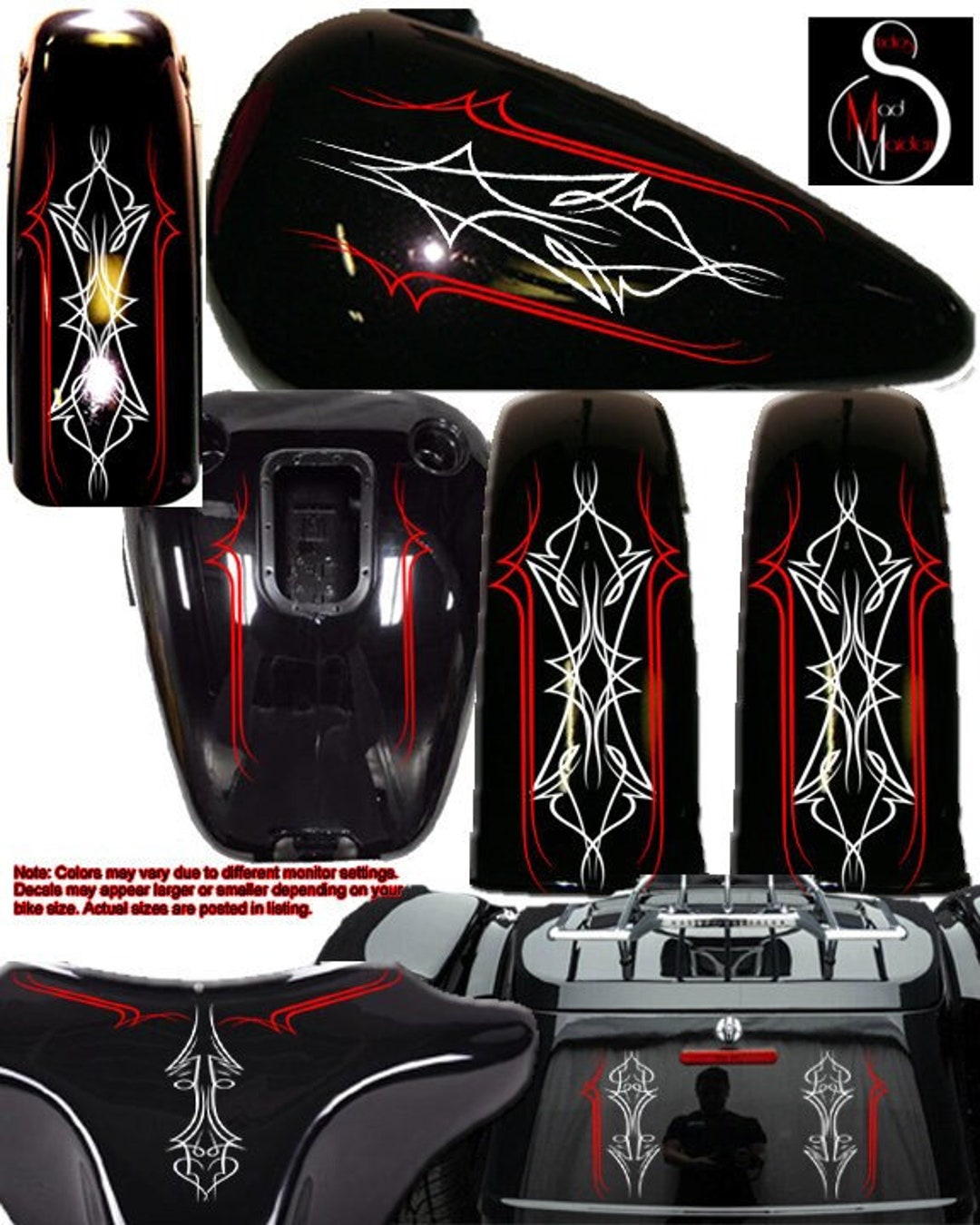 Motorcycle, Trike, ATV, Quad, ATC, Pinstripe Decal Set. - Etsy