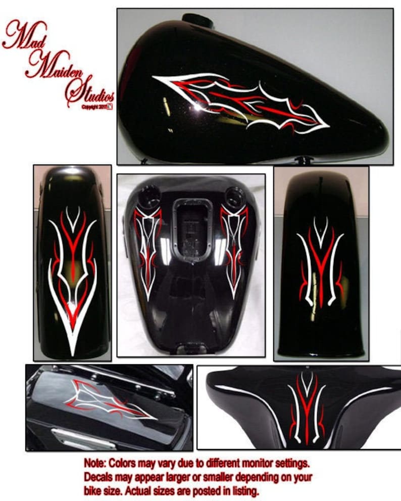 Motorcycle Pinstripe Decal Vinyl Set Universal Honda Harley - Etsy