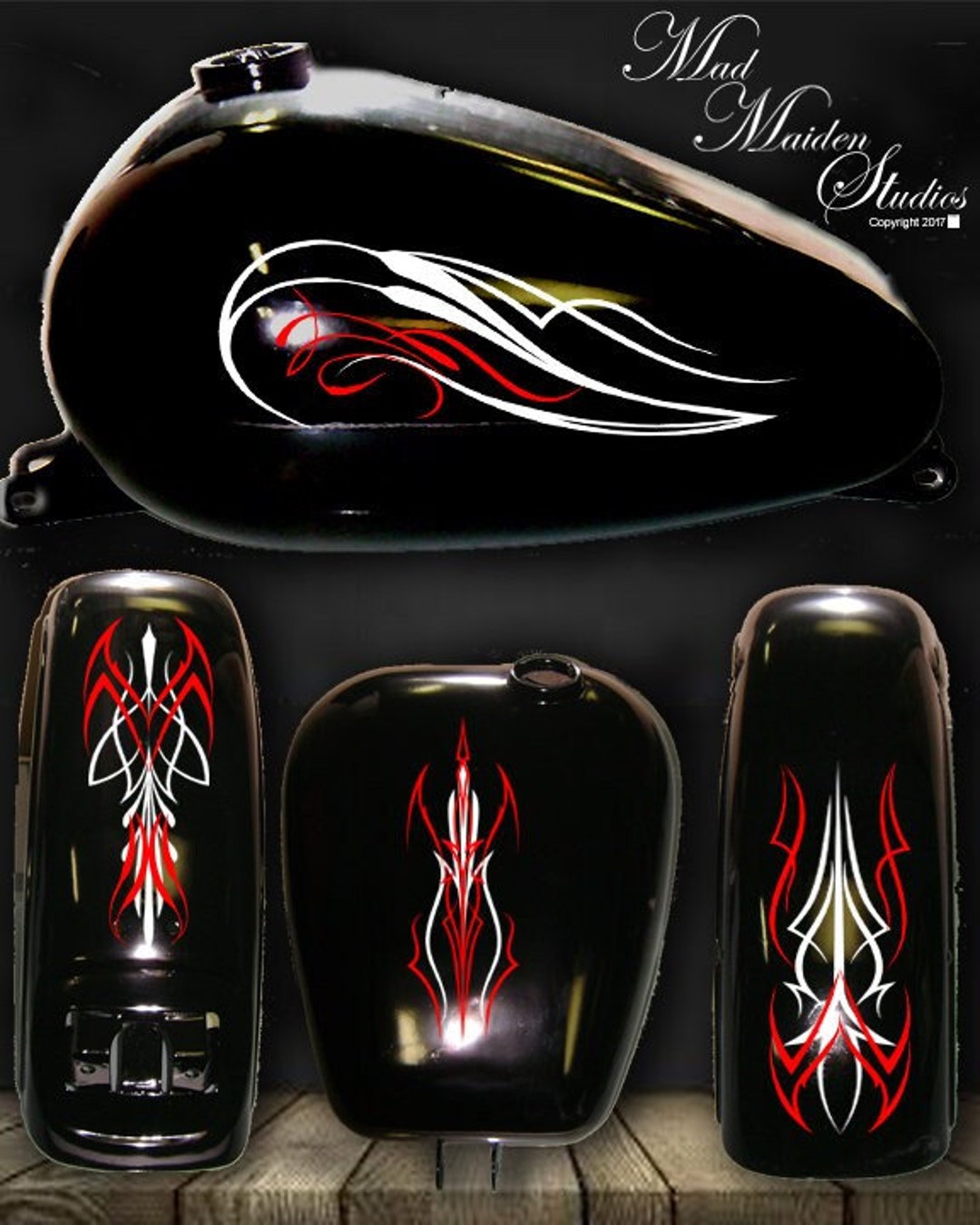 Motorcycle Pinstripe Set, Universal Fit for Honda, Harley, Victory ...