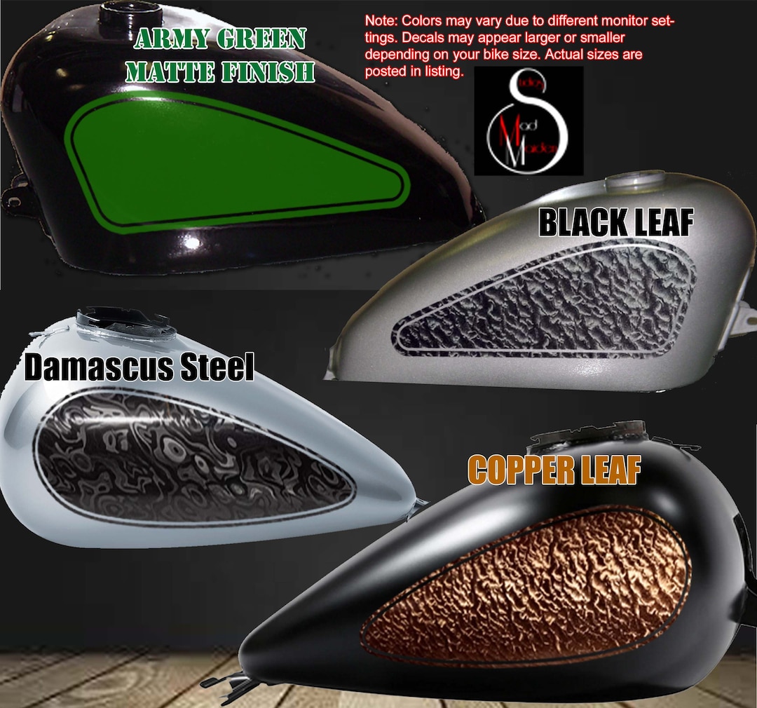 Motorcycle Tank Decal Set: Universal Fit, Emblem Cover. - Etsy