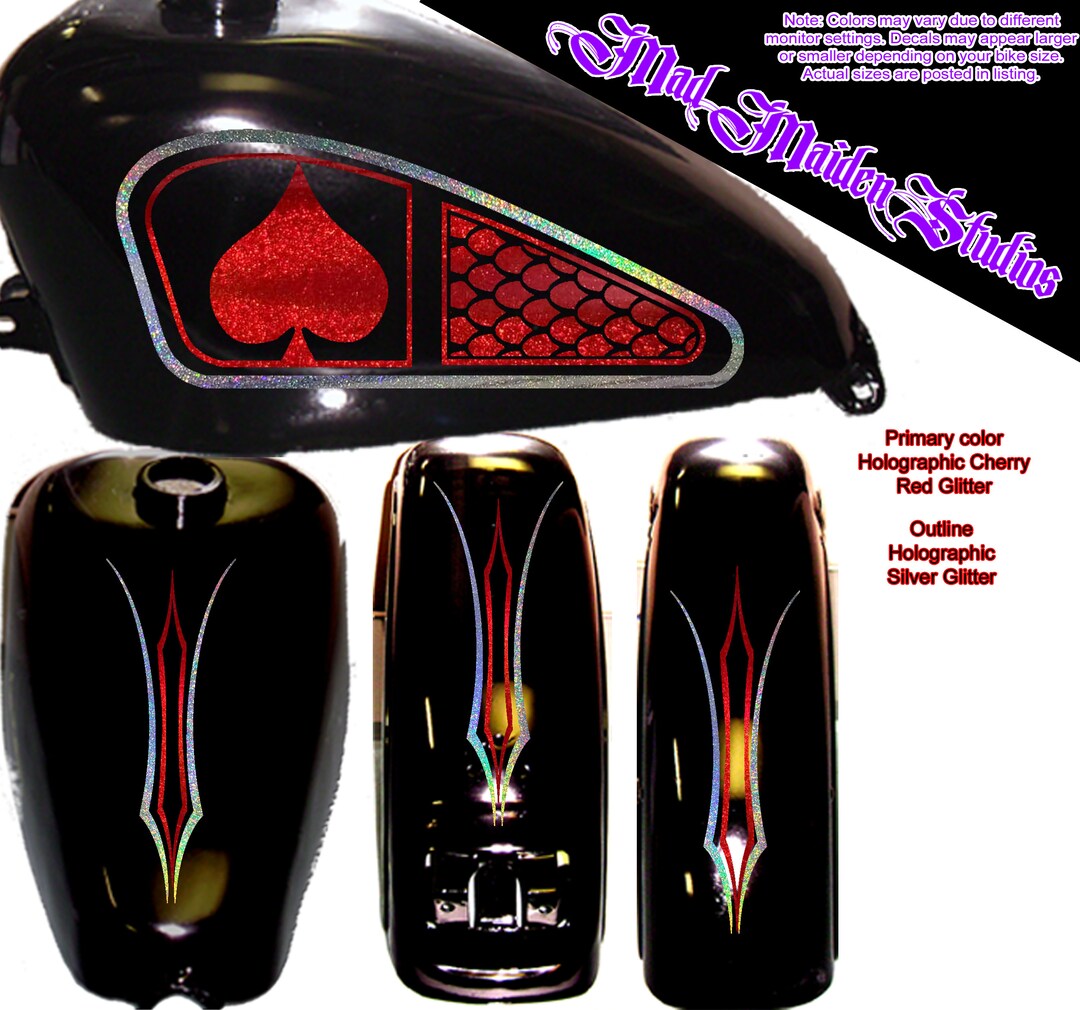 Motorcycle Gas Tank & Fender Decal Set: Universal Vinyl Graphics - Etsy