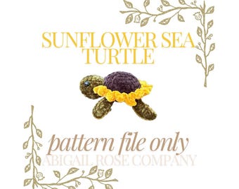 Crochet Sunflower Sea Turtle Pattern - Etsy