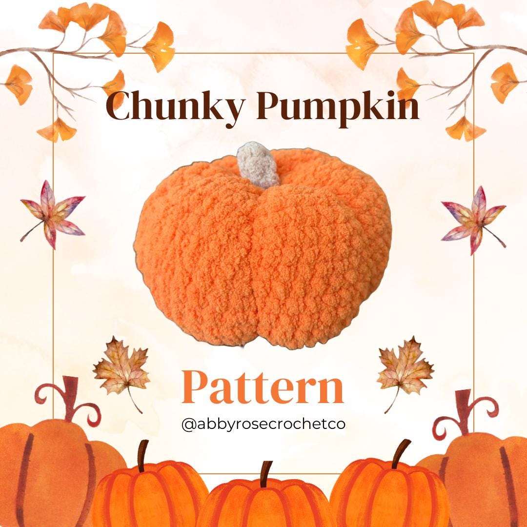 Chunky Pumpkin Crochet Pattern Printer Friendly Version - Etsy