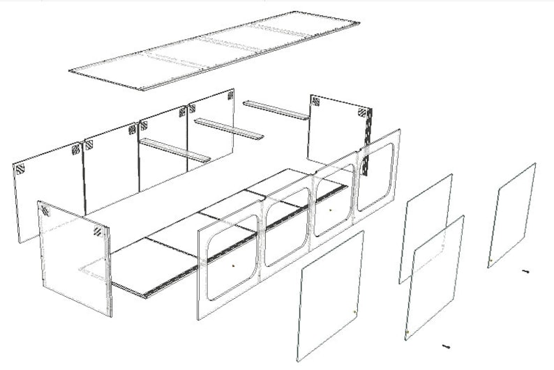 Modular Animal Enclosure Blueprints - 2ft X 2ft X 8ft - Etsy