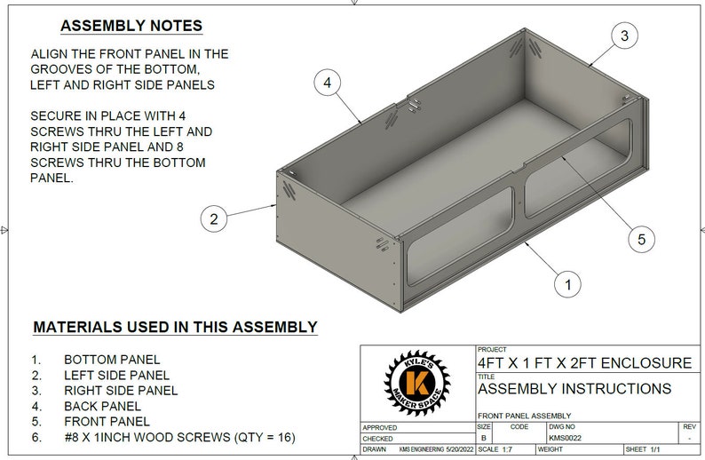 Modular Animal Enclosure Blueprints - 4ft X 1ft X 2ft - Etsy
