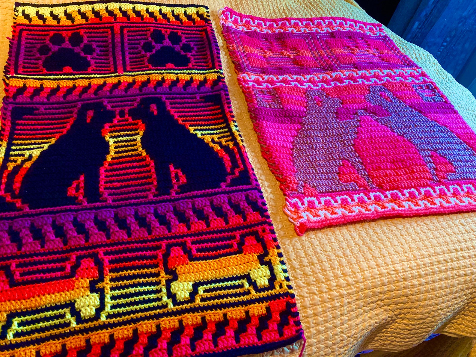 Paws for Thought 8 Charts Dog Pattern Paw Print Bones - Etsy