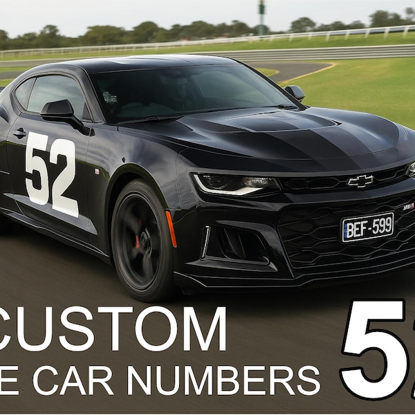 Race Car Numbers Decals - Etsy UK