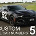 Custom Retro Racing Number Sticker, Car Make/model, Name - 12x14" (2pcs ...