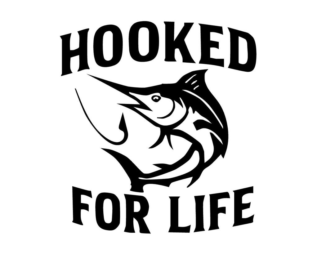 Marlin Fish Decal Hooked for Life Boats, Walls, Cars and Metal. - Etsy
