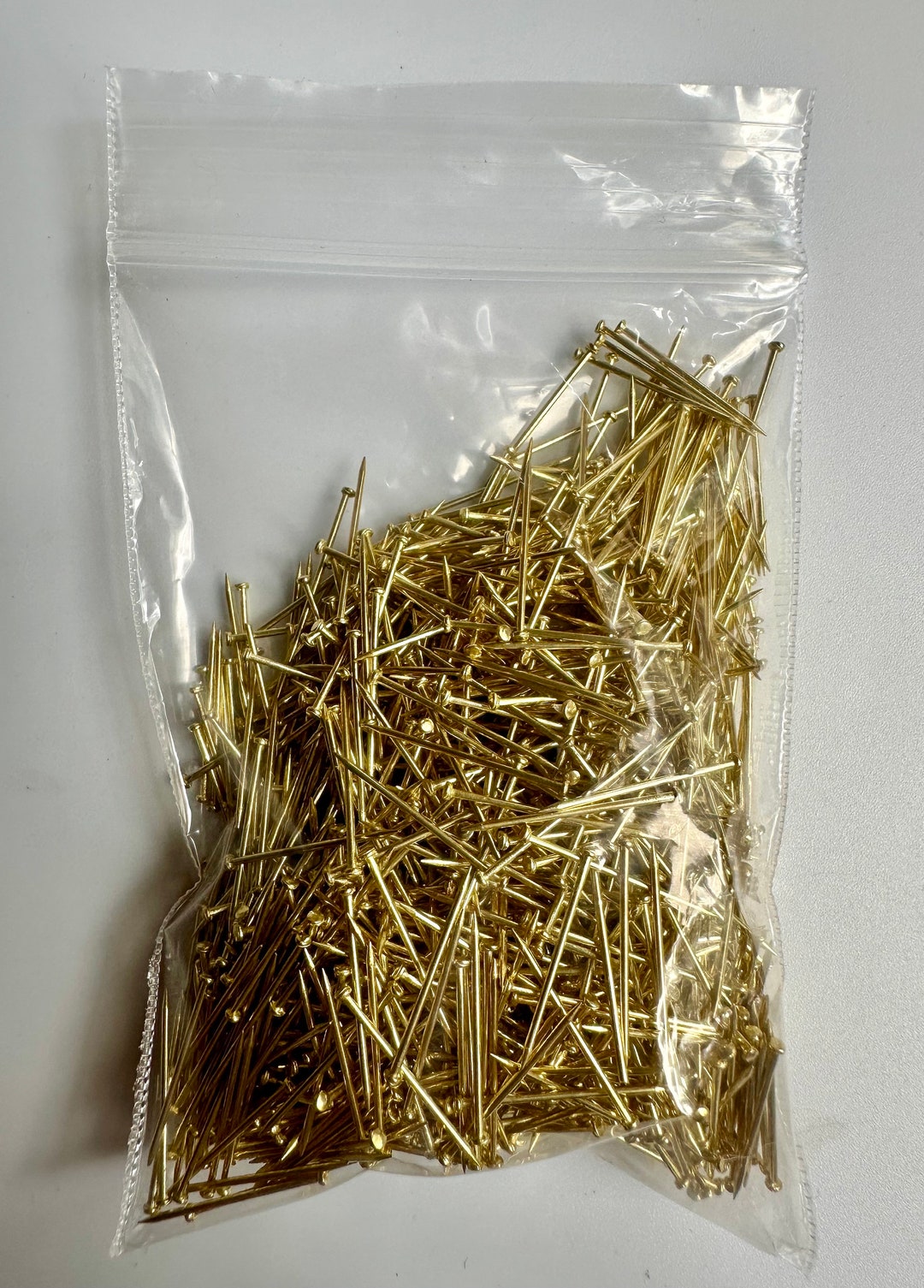 Gold 3/4 Inch .75 Inch or 1.9CM Sequin Pins 3 Oz 85g / Gold Pushpins ...