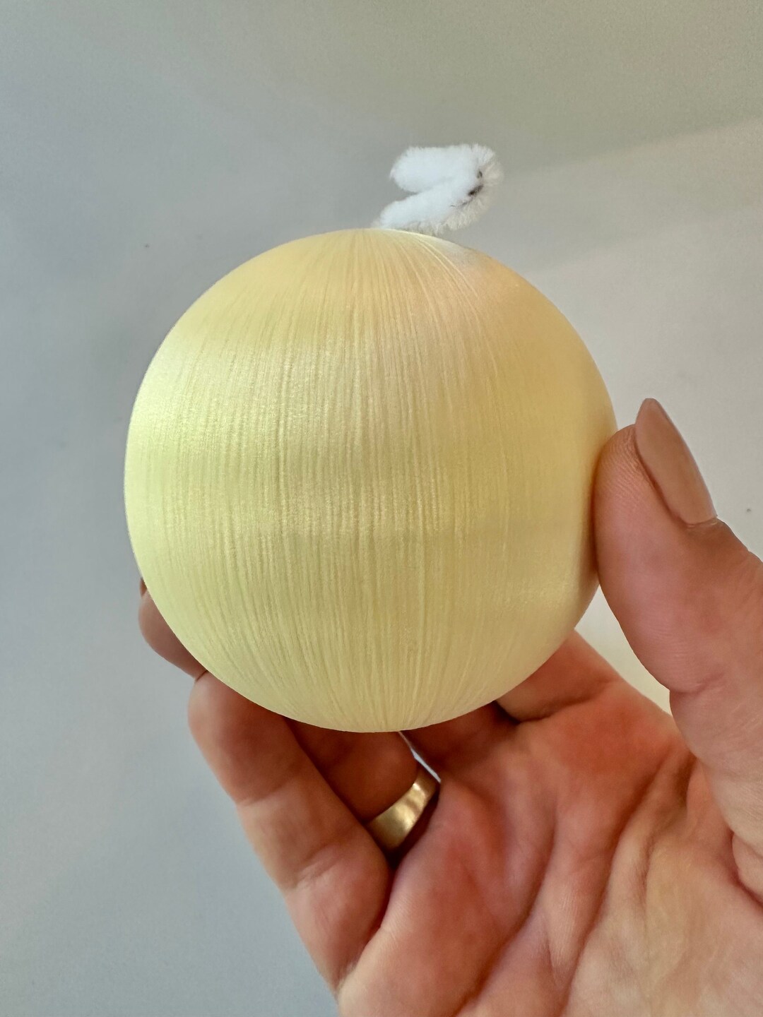 3 Inch Cream Spun Ball Christmas Ornament - Foam Core / Make Your Own ...