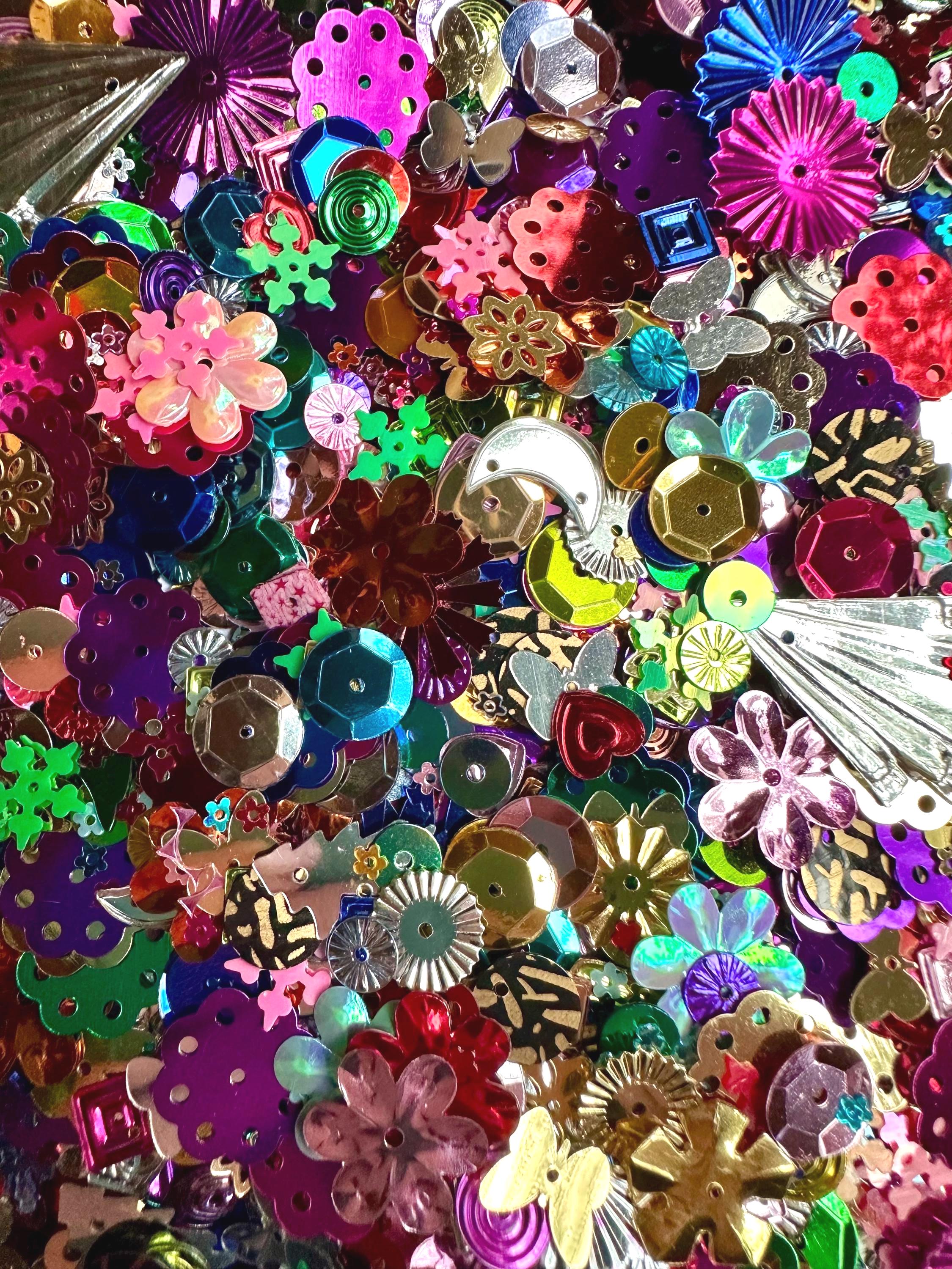 Sequin Mix - 50g Various Shapes and Sizes - Multicolor Assorted Shaped ...