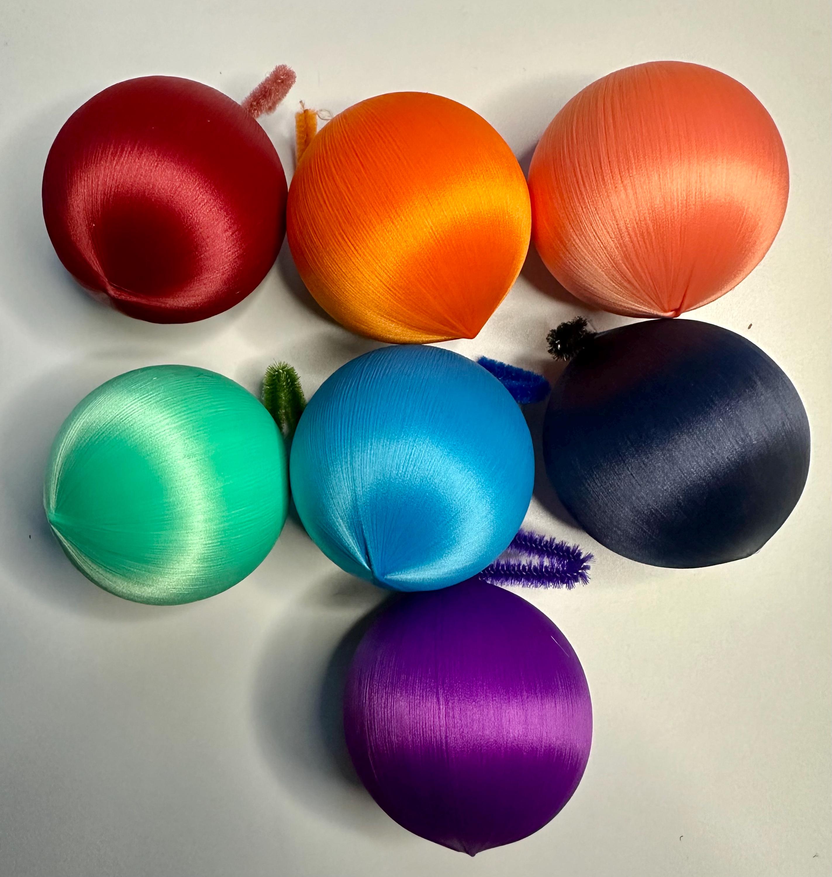 2.5 Inch Satin Spun Ball Christmas Ornament With Foam Core / Make Your ...