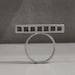 Bar Concrete Silver Ring Geometric Statement Silver Ring Horizontal Bar ...
