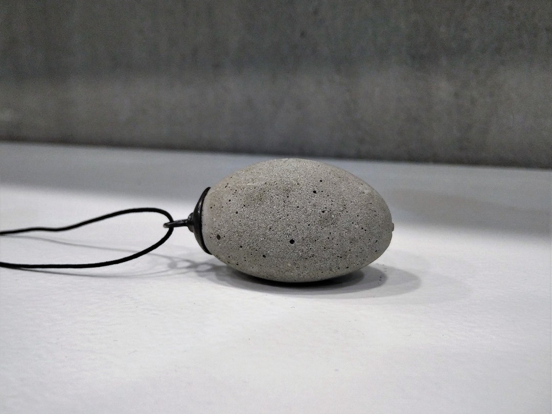 Long Concrete Necklace, Concrete Bold Statement Pendant,concrete ...
