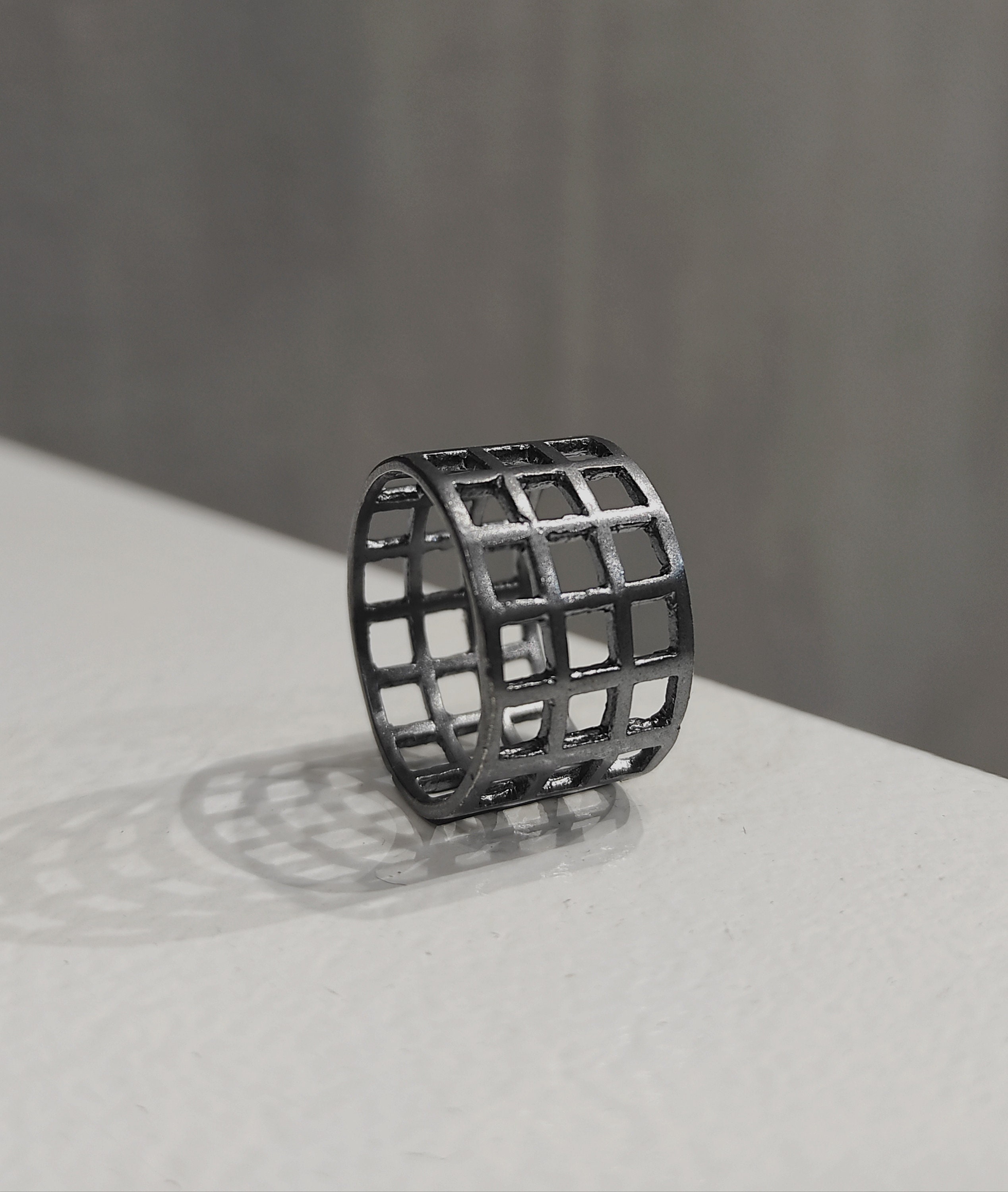 Perforated Wide Band Ring Oxidized Silver Band Ring 13 Mm Wide Band ...