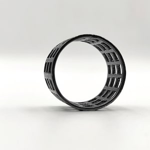 Perforated Wide Band Ring Oxidized Silver Band Ring 13 Mm Wide Band ...