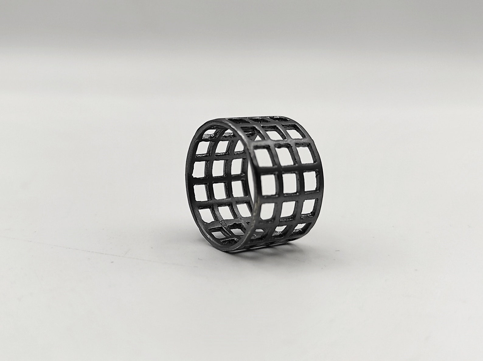 Perforated Wide Band Ring Oxidized Silver Band Ring 13 Mm Wide Band ...