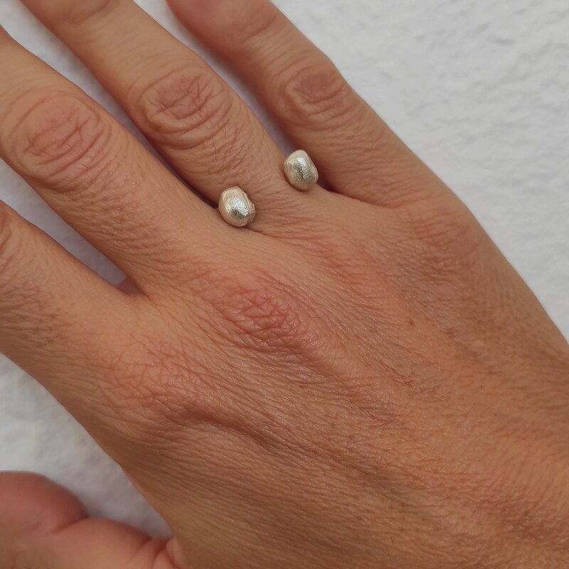 Double Ball Ring - Etsy