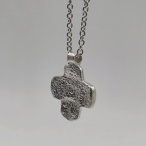Sterling Silver Cross Pendant With Square Textured Design Artisan ...